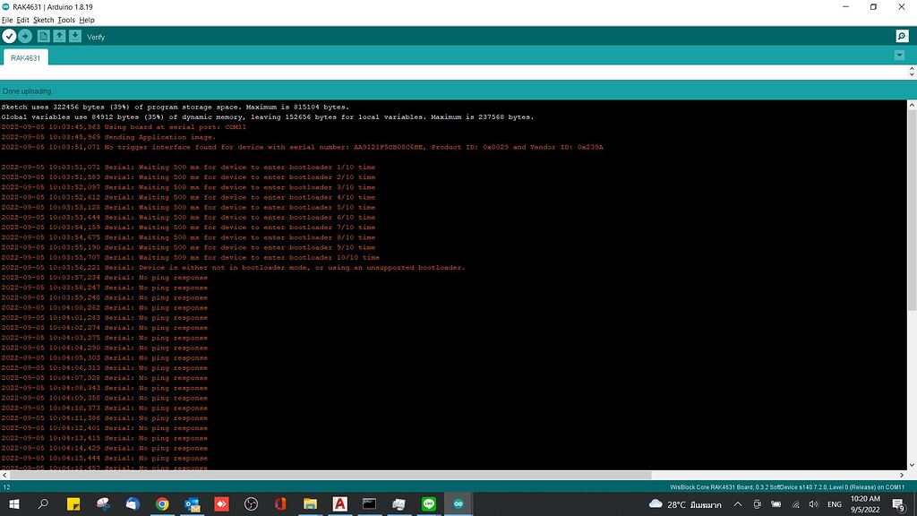 RAK4630 compiling and serial not work - WisBlock - RAKwireless Forum